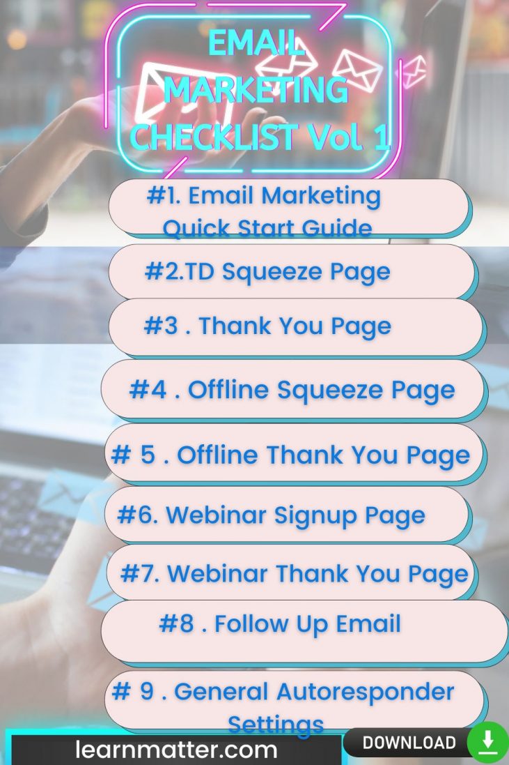 Free Email Marketing Cheatsheet-Checklist